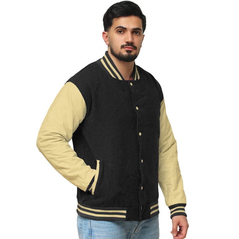 Exclusive Red Wool Letterman Jacket with Embroidered Logo