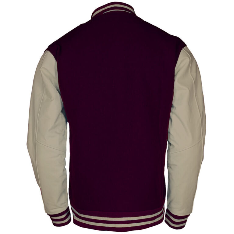Buy Stylish Maroon Plain Varsity Jacket in Wholesale Price
